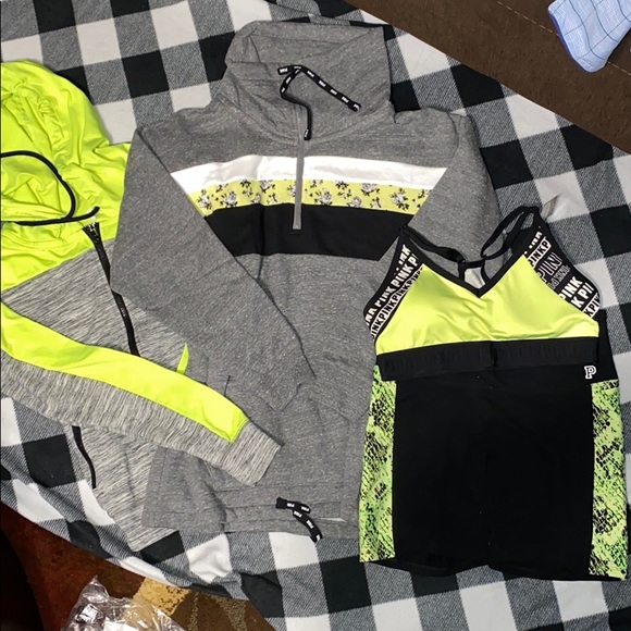 PINK Victoria's Secret | Other | Nwt 4 Piece Vs Pink Neon Set | Poshmark